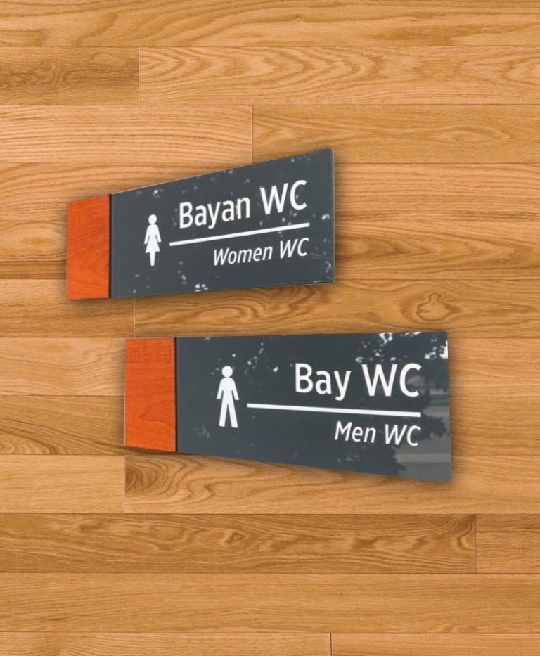 WC Tuvalet Tabelası - Kapı Yönlendirme